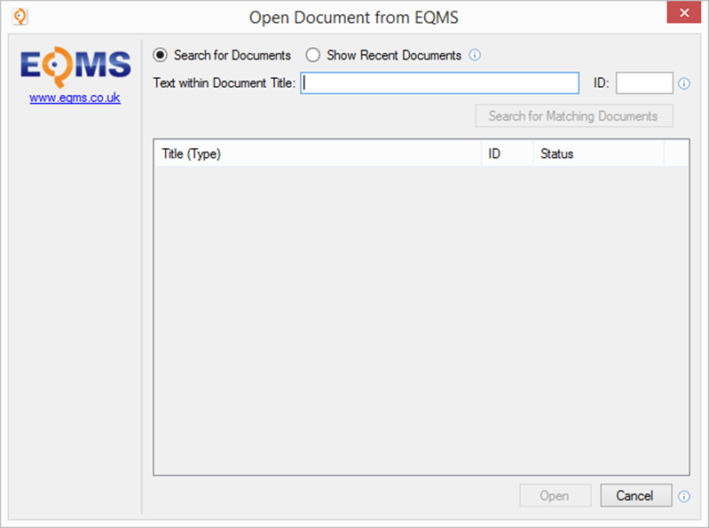 EQMS Office Add-ins Overview – Qualsys
